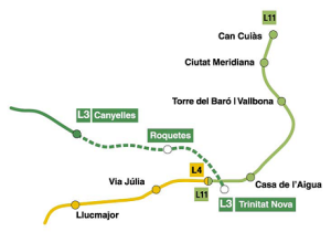 Extension of L3 metro line in Barcelona: infrastructure and urban ...